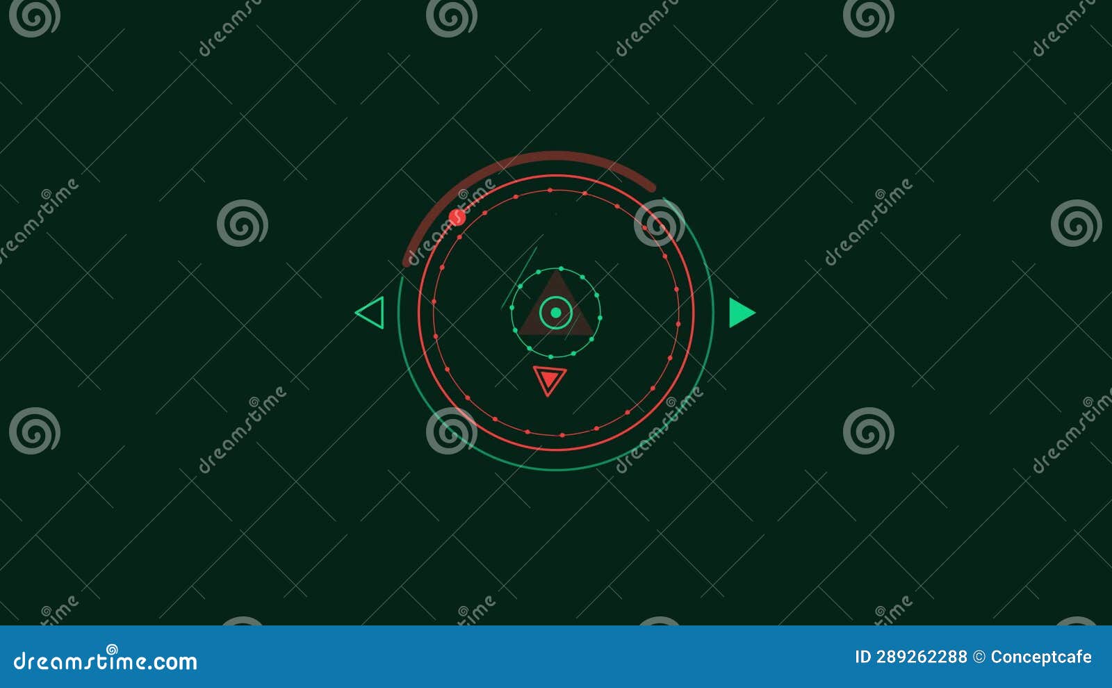 Sci-fi Circular HUD Navigation Element on Alpha Channel. Stock Footage ...
