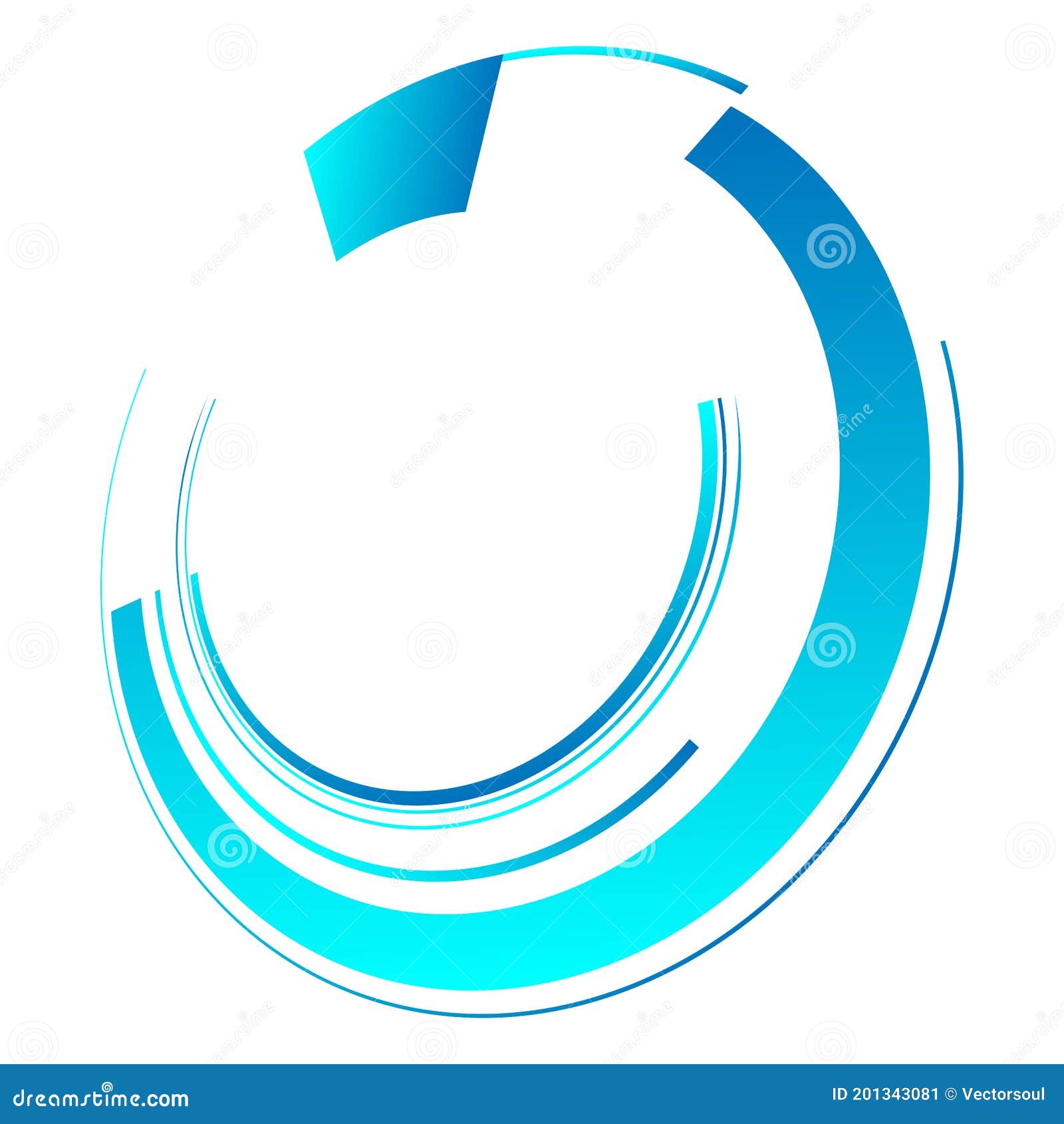 Sci-fi Concentric, Geometric Ring, Circle UI, GUI Design Element Vector ...