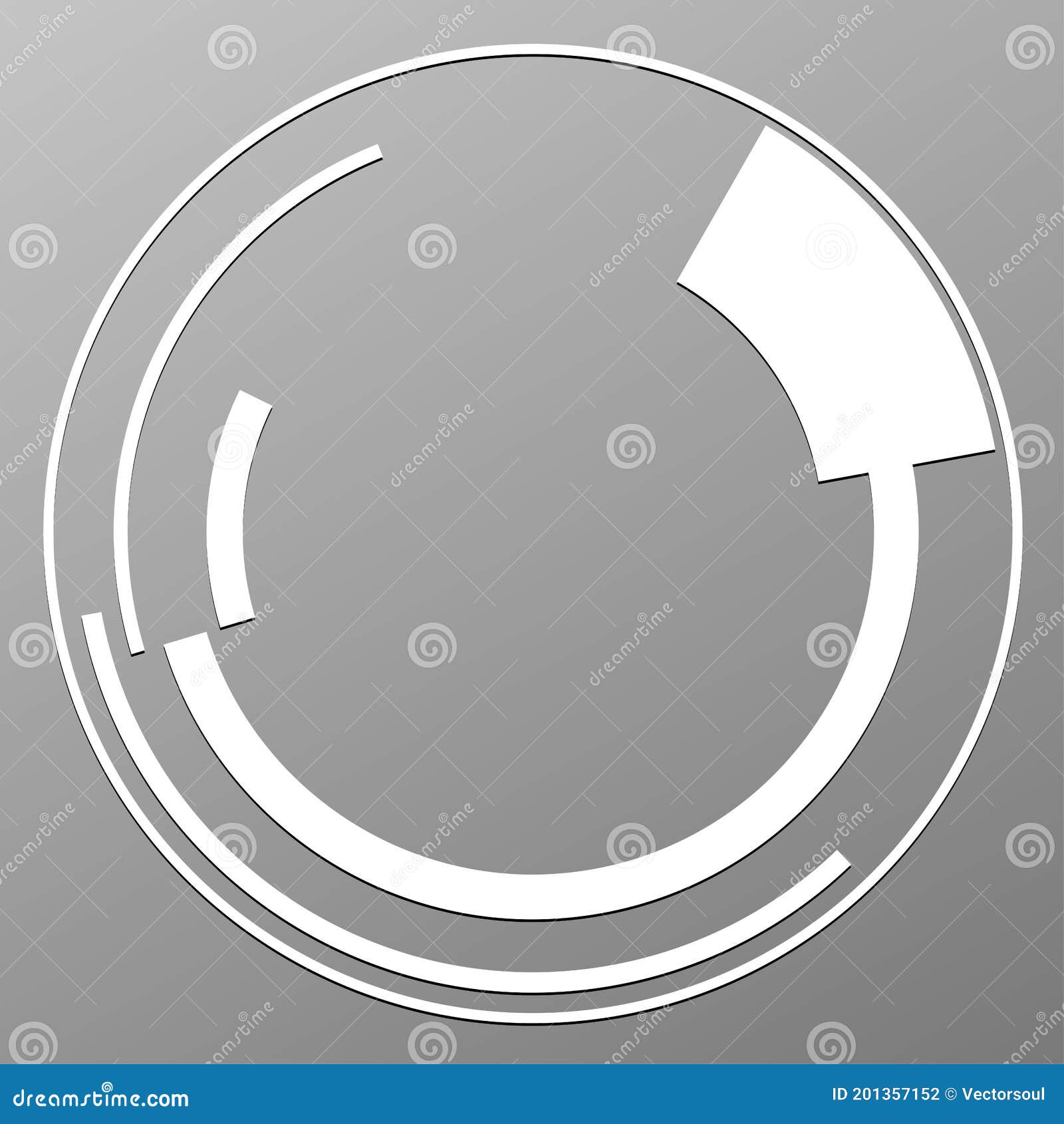 Sci-fi Concentric, Geometric Ring, Circle UI, GUI Design Element Vector ...