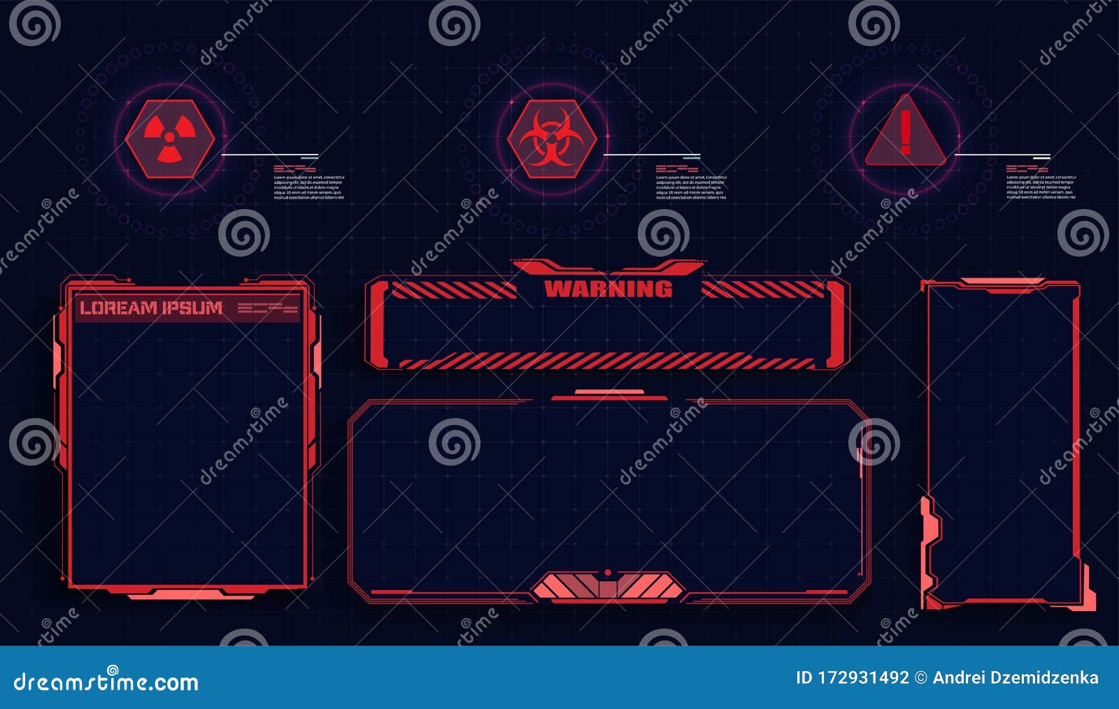 Sci-fi Concept Design. Futuristic Modern User Interface Elements, Hud ...