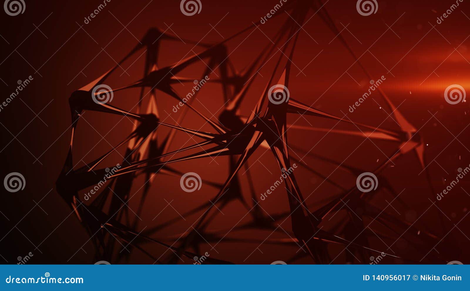Sci-fi Connection Structure 3D Render Stock Illustration - Illustration ...