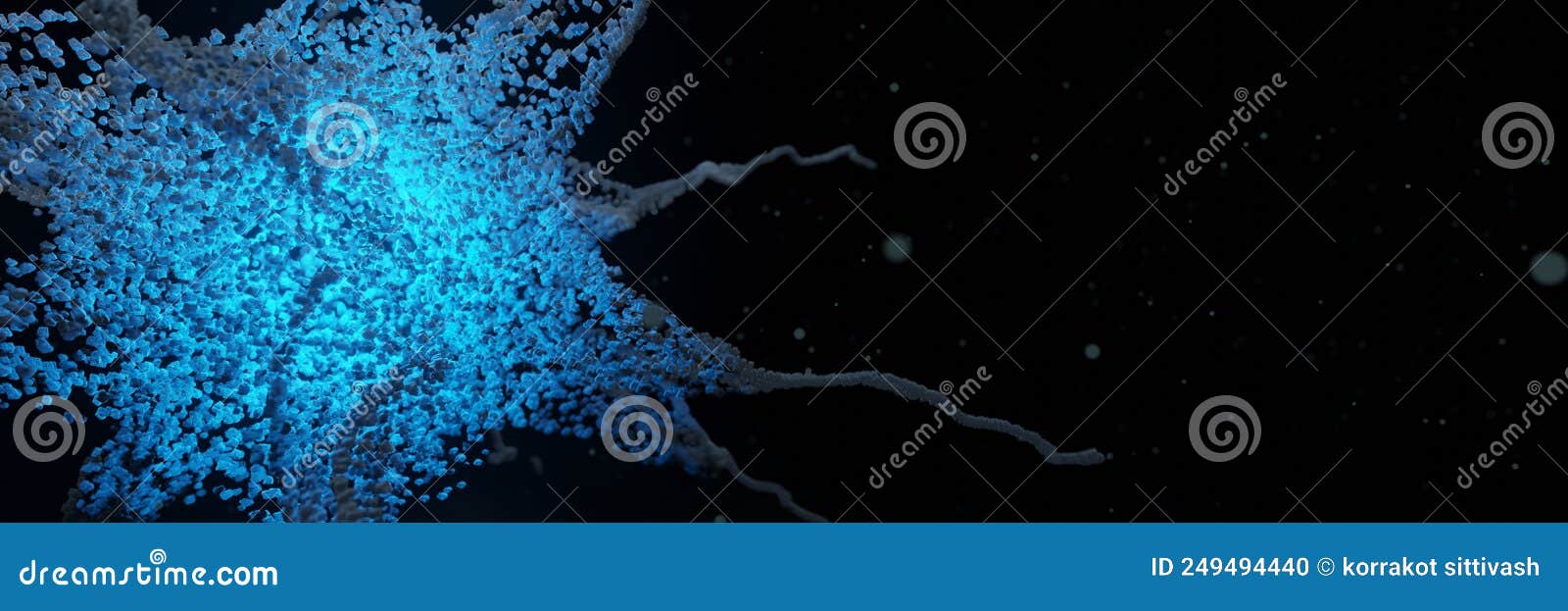 Sci-fi Cyberpunk Alien Energy Virus Glow Particles Panorama Background ...