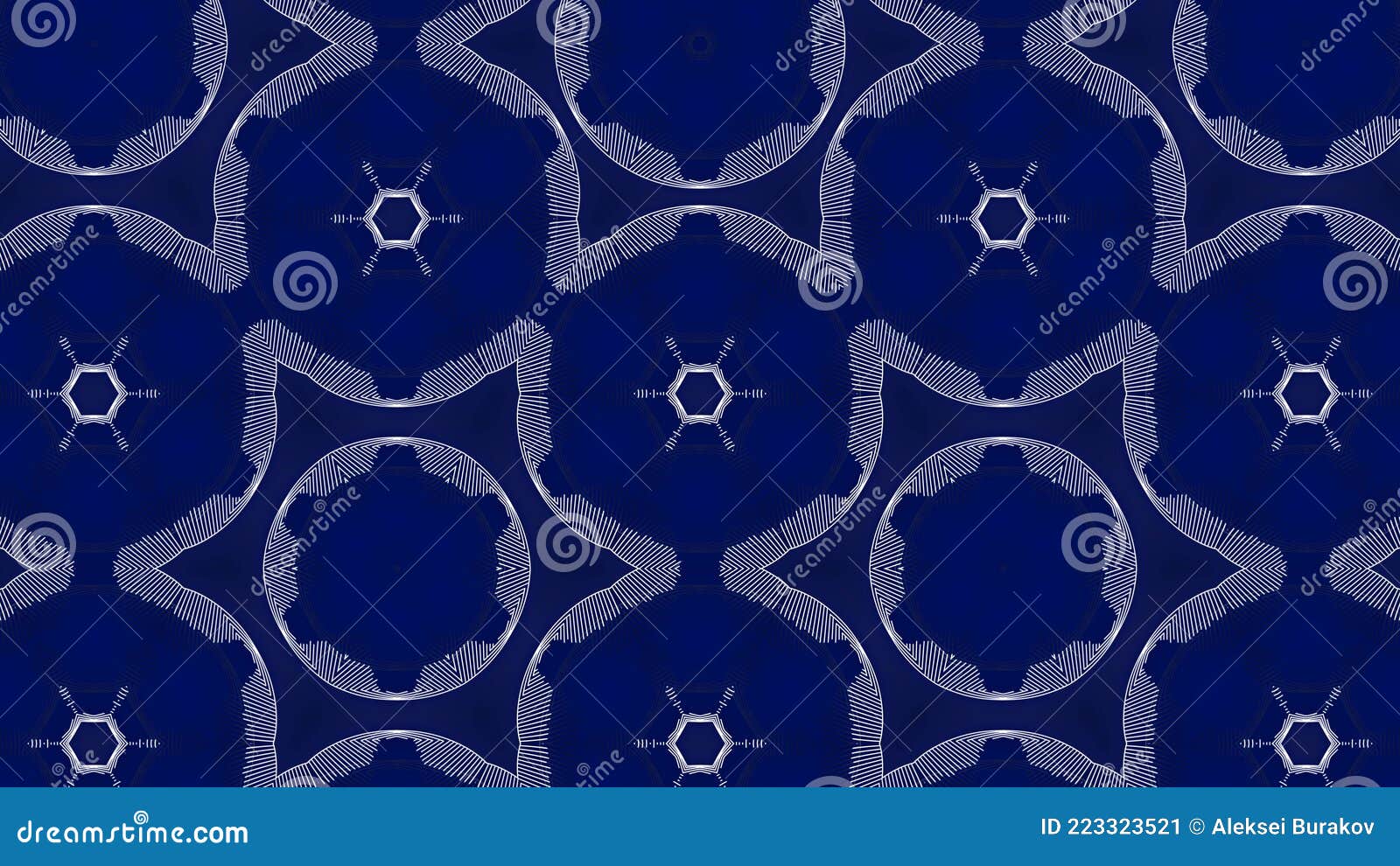 Sci-fi 3d Render. Fantastic Bg. Abstract White Wireframe on Blue Bg ...