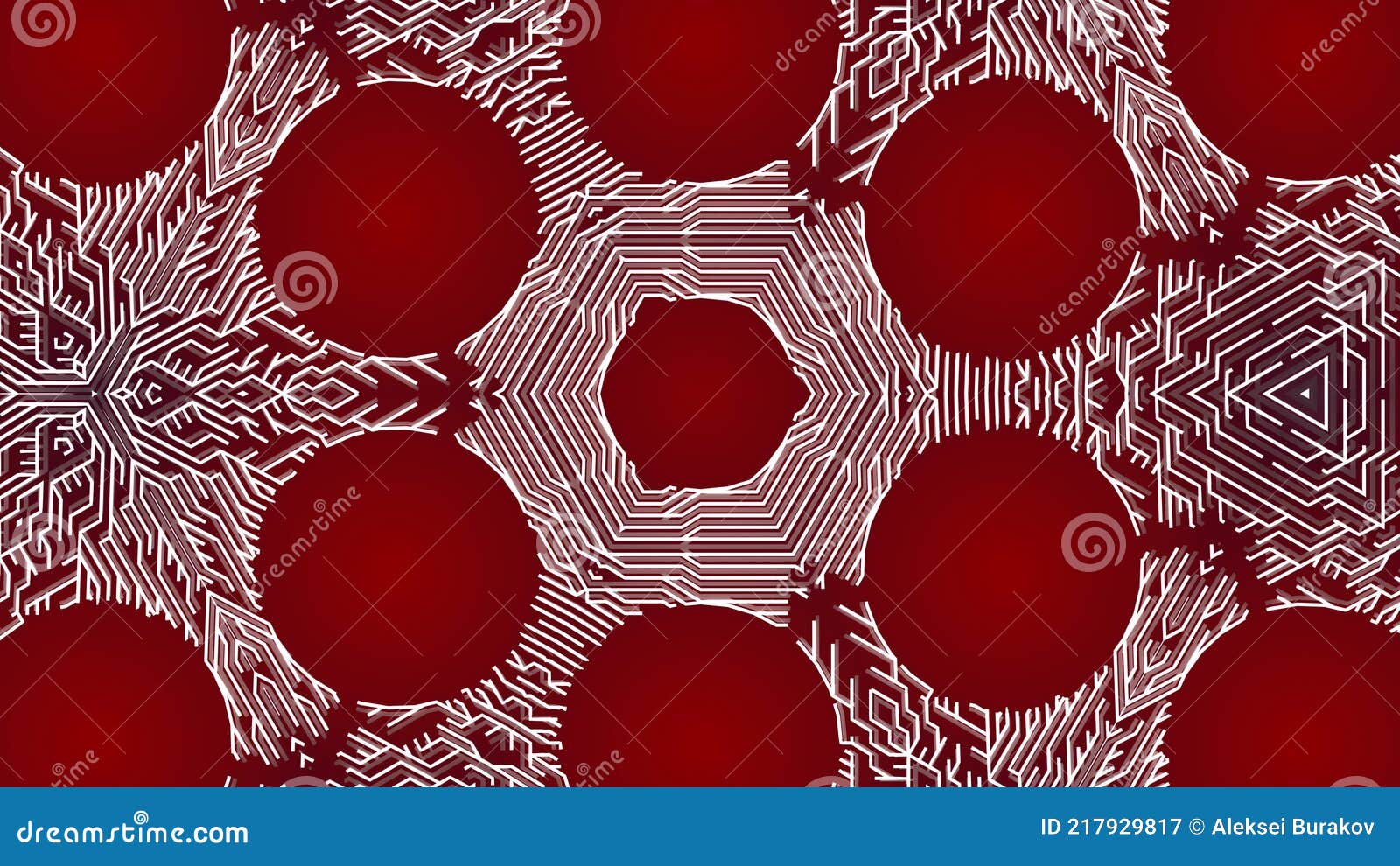 Sci-fi 3d Render. Fantastic Bg. Abstract White Wireframe on Red Bg ...