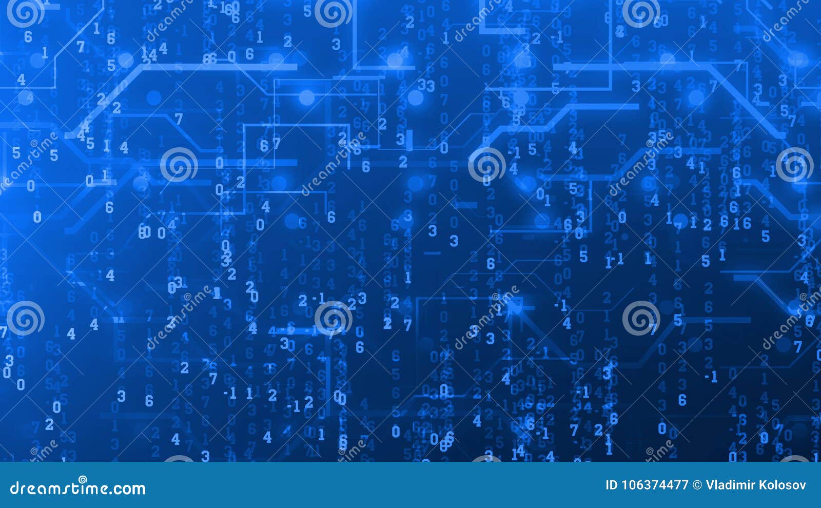 Matrix Style Digital Circuit Stock Illustration - Illustration of ...
