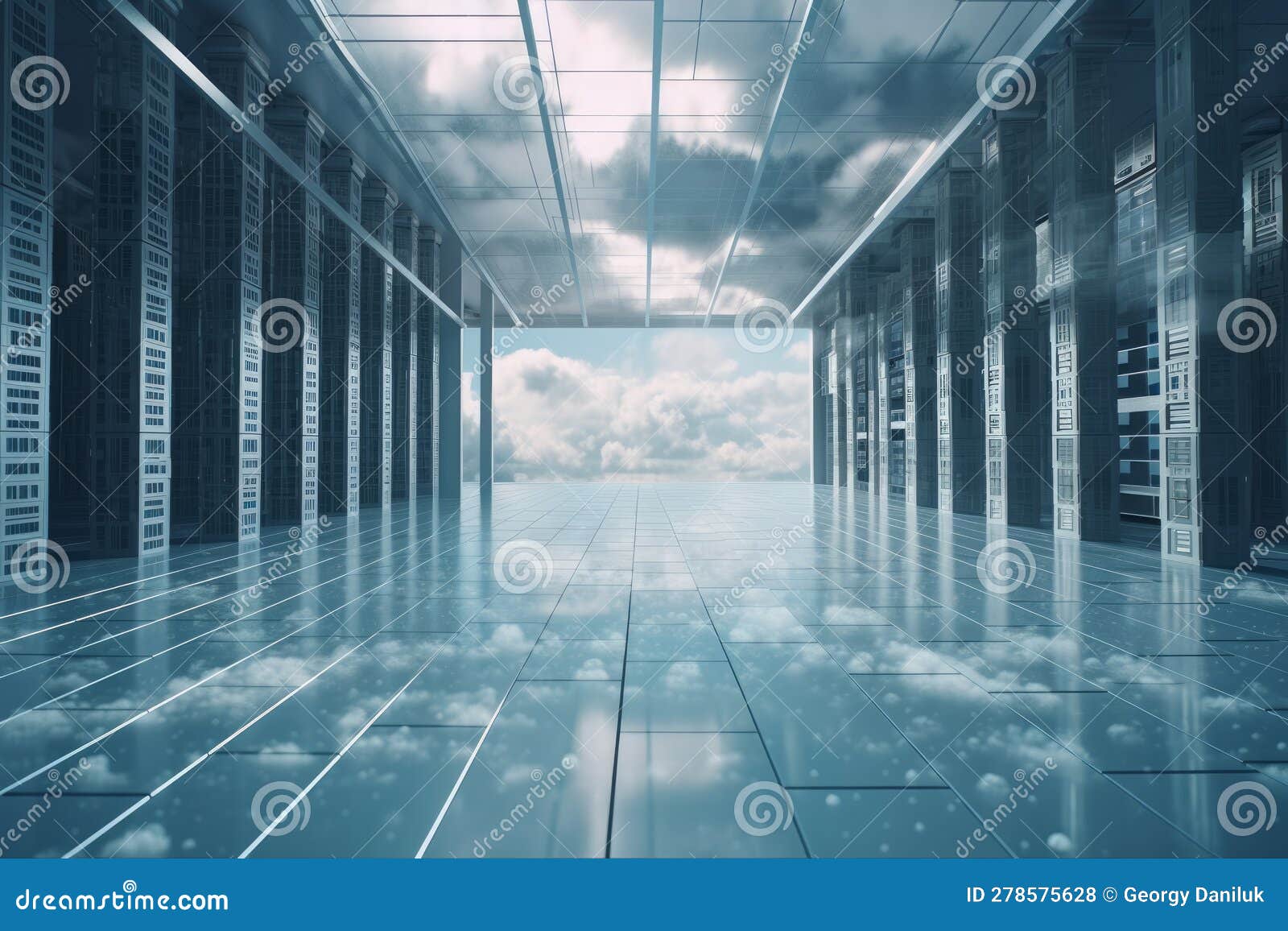 Sci-Fi Data Center: a Stunning 3D Render with Clouds & Volumetric ...