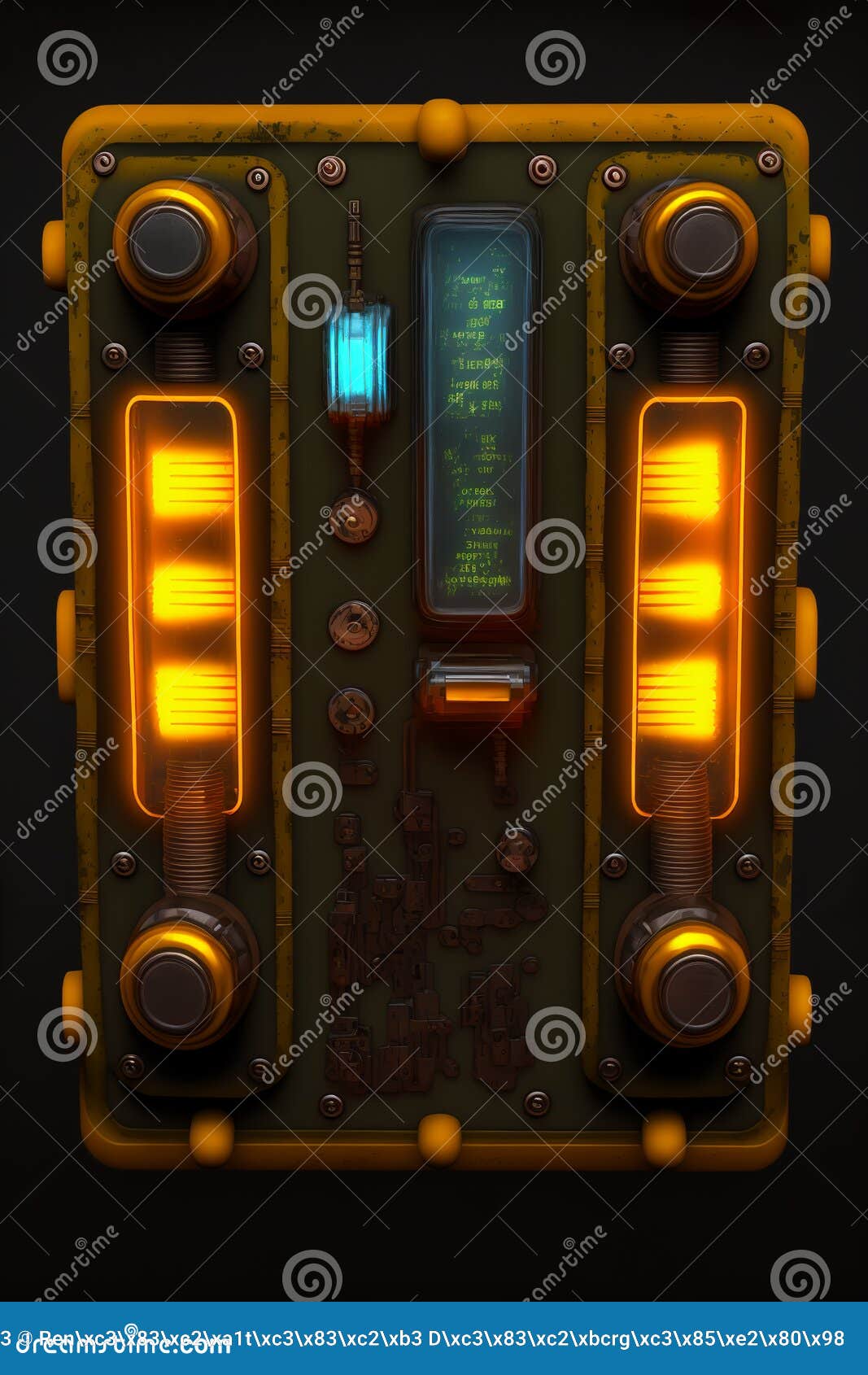 Sci-fi Deep Sea Aquatic Technology Energy Interface Mechanical Device ...