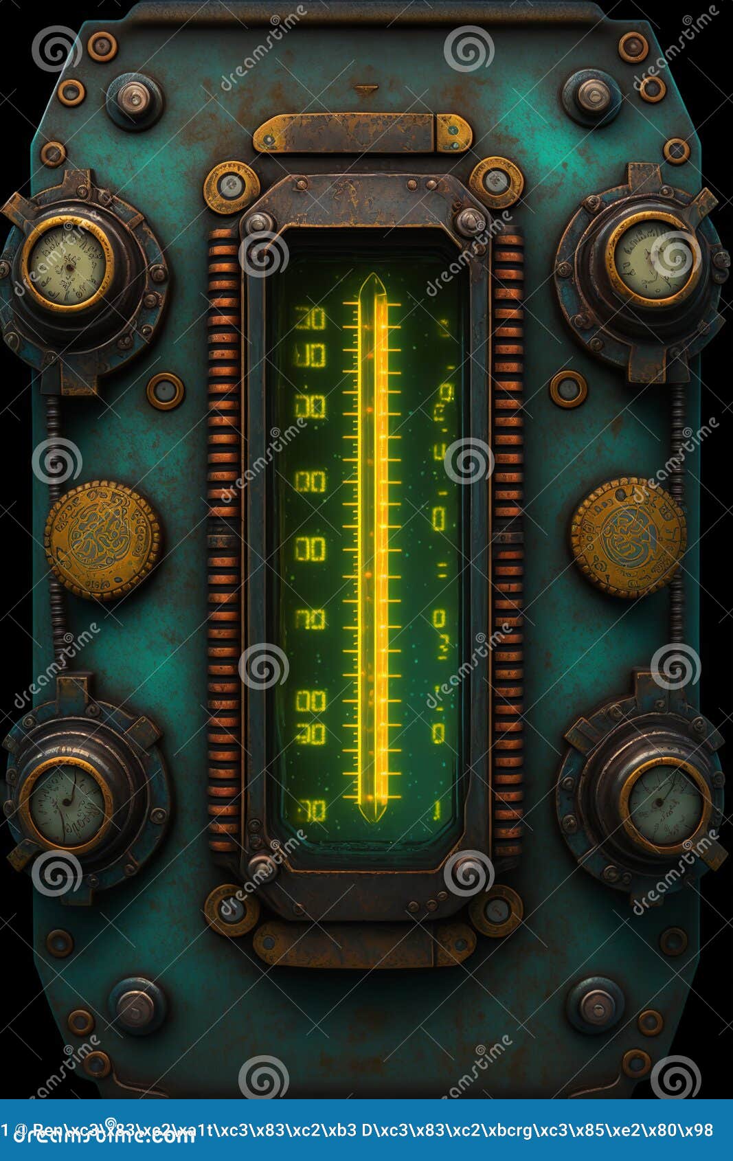 Sci-fi Deep Sea Aquatic Technology Energy Interface Mechanical Device ...