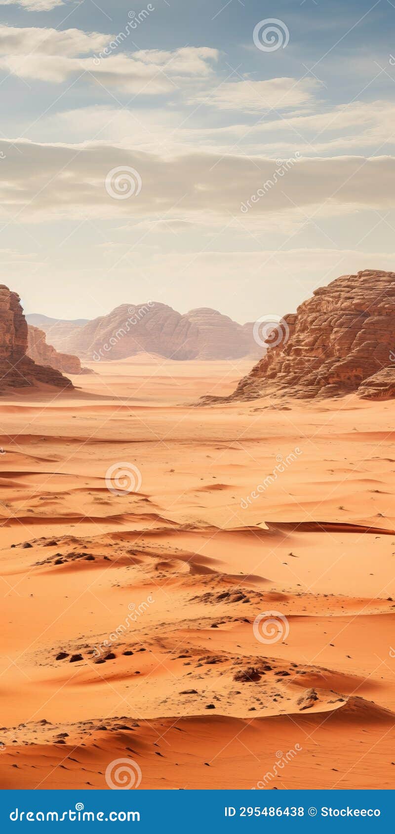 Sci-fi Desert Landscape in Jordan: Photo-realistic Uhd Image Stock ...