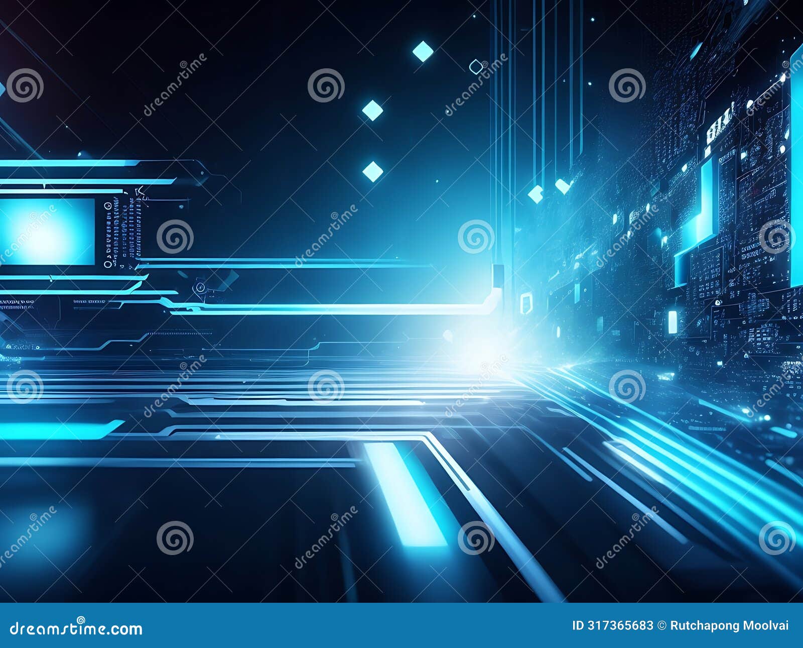 Sci-fi Digital Technology with Line Connect Network and Data Graphic ...