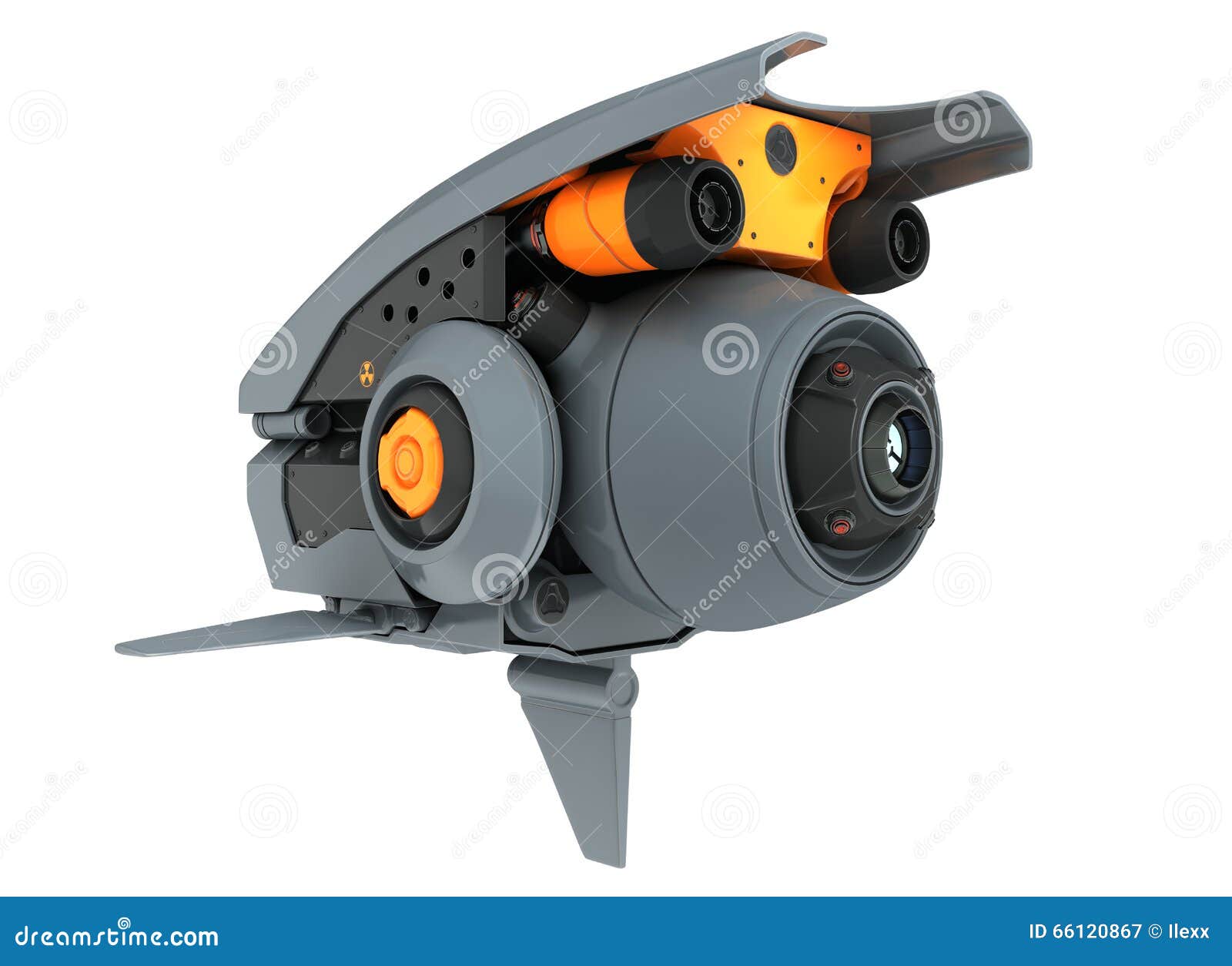Sci-fi drone. Back stock illustration. Illustration of warrior - 66120867