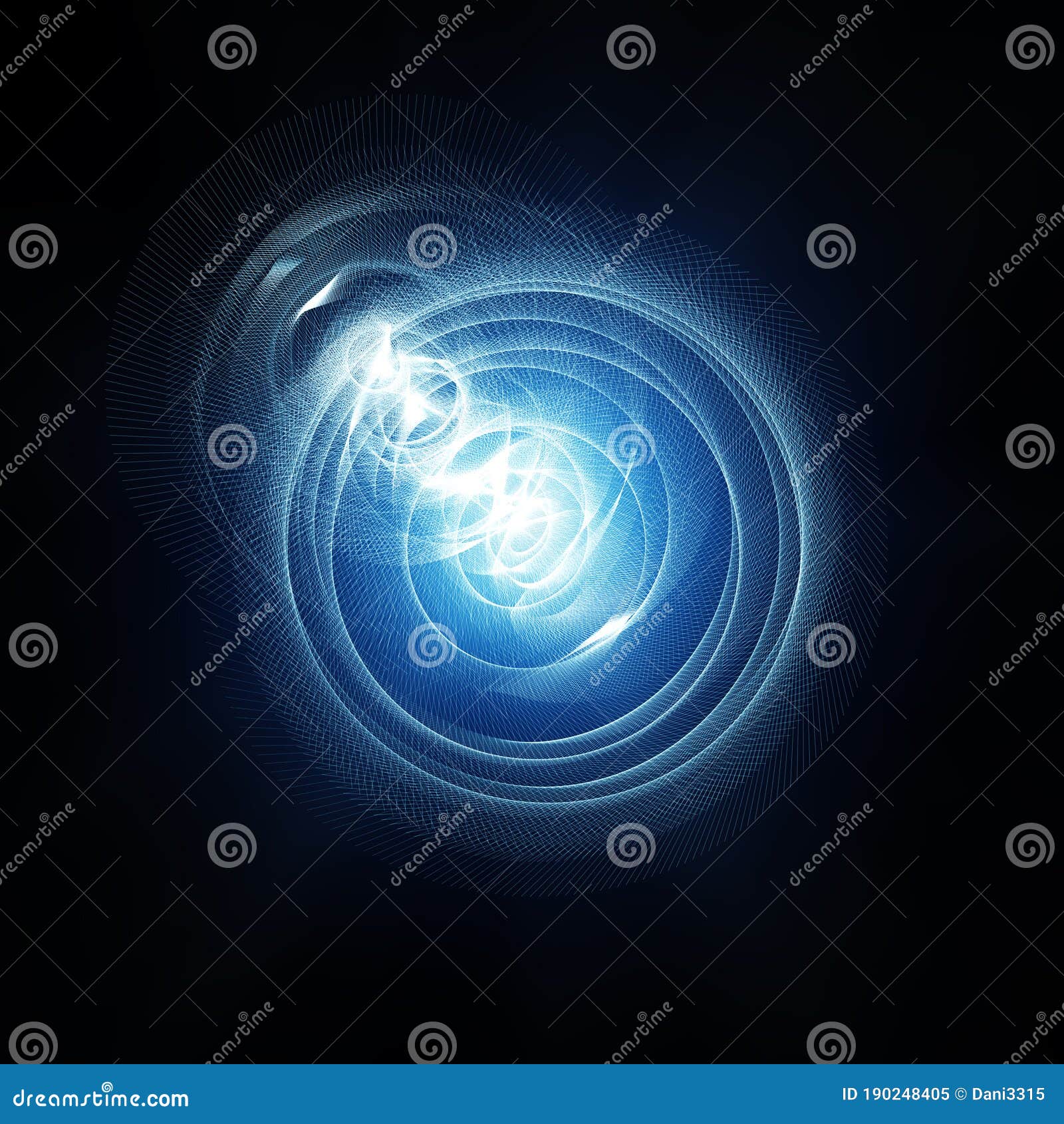 Sci-Fi Element with Blue Rays of Light Stock Illustration ...