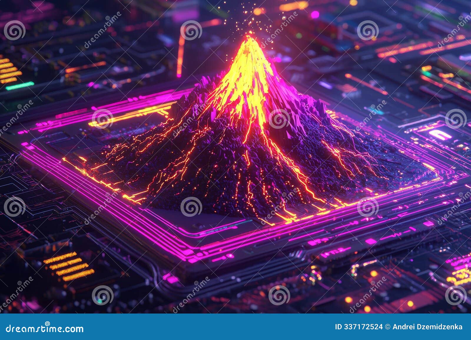 This Sci-fi Eruption Has Glowing Lava and an Integrated Digital ...