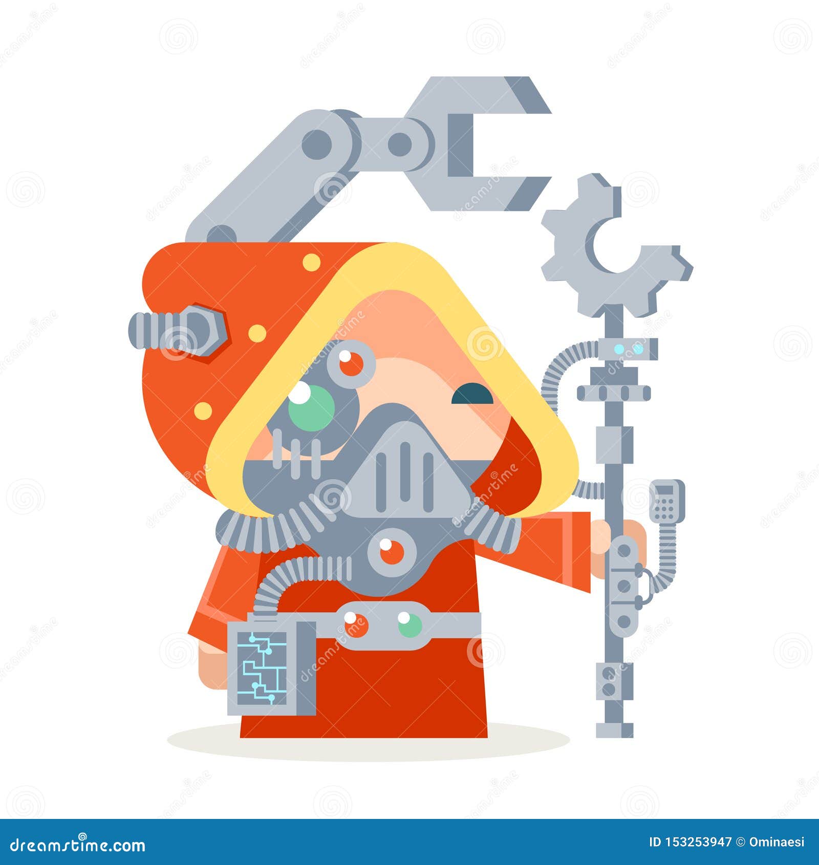 Sci-fi Fantasy Technology Cybernetic Technomage Scientist Technician ...