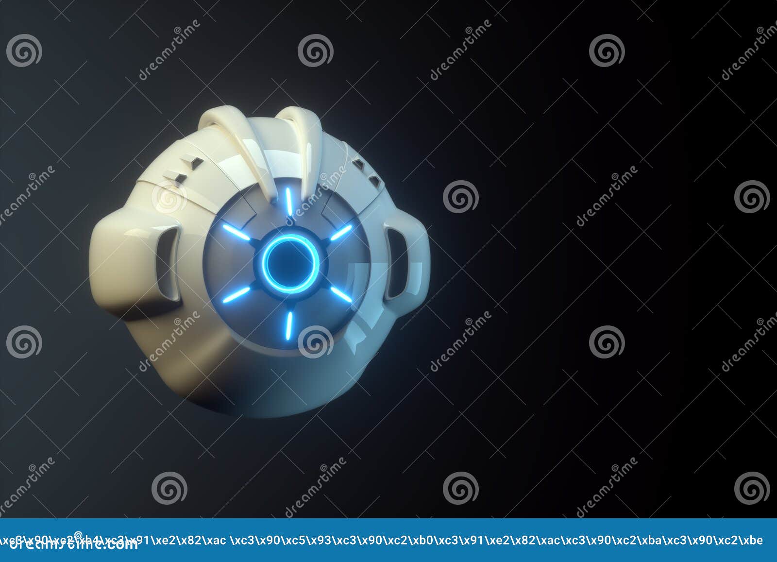 Sci Fi Flying Drone with Camera or Futuristic Assembly Machine Isolated ...