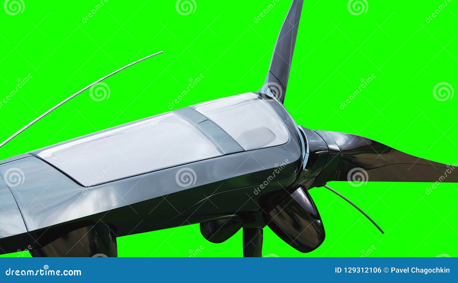 Sci Fi Fufturistic Ship. Concept of Future. Green Screen. 3d Rendering ...