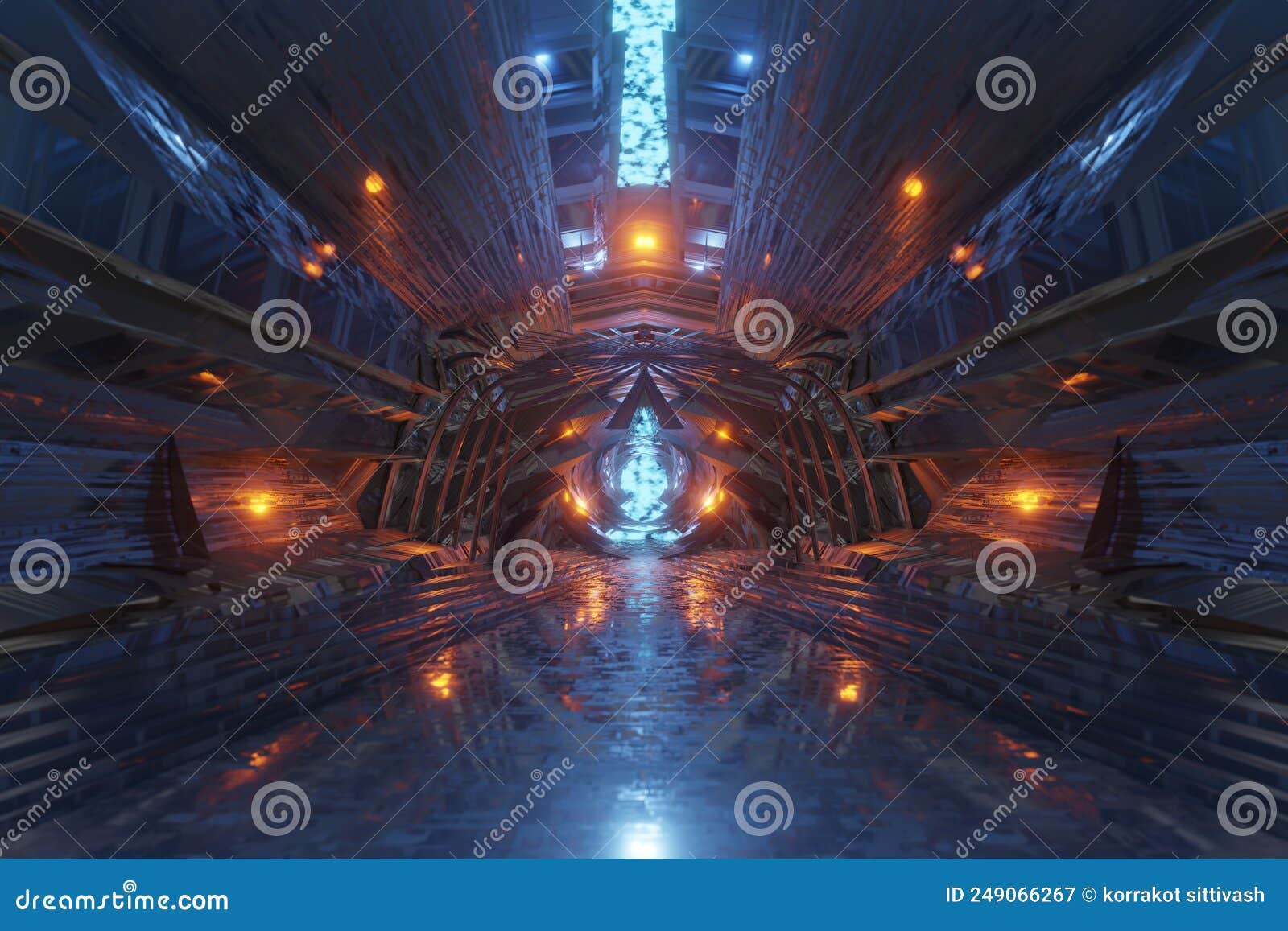 Sci Fi Future Fantasy Alien Planet Big Hall Building Background 3D ...