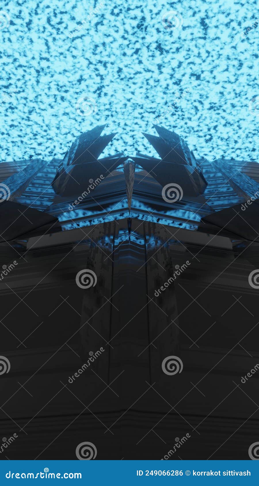 Sci Fi Future Fantasy Alien Planet Big Hall Building Vertical ...