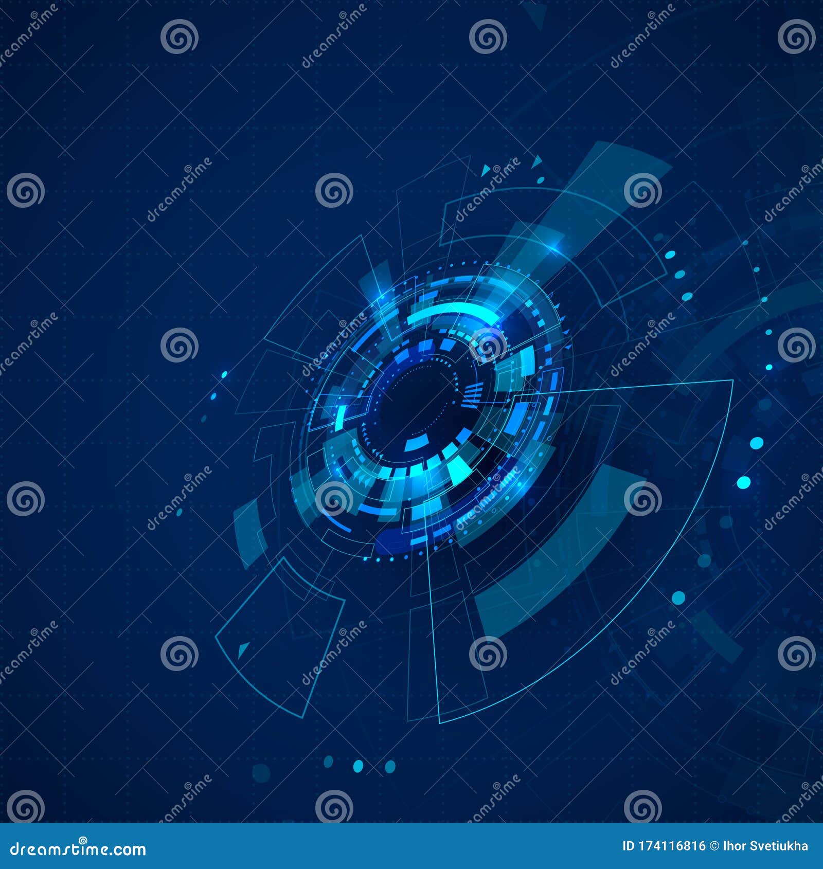 Futuristic Backdrop; Abstract Circuit Background; Blue Digital ...