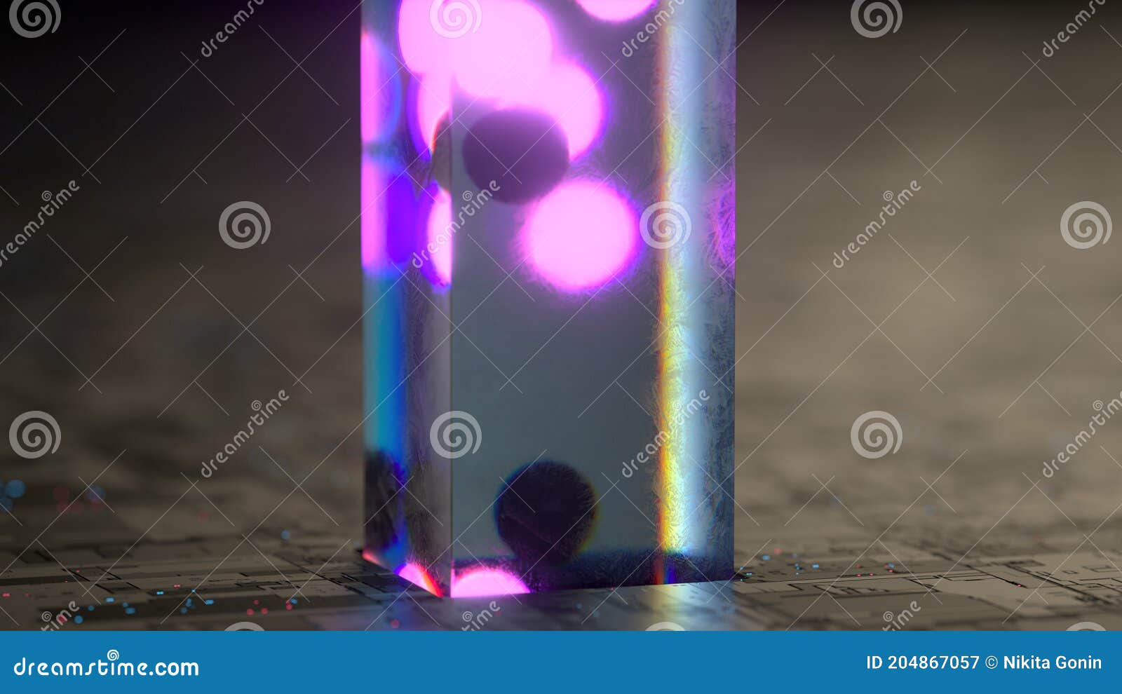 Sci-fi Futuristic Biotechnological Lab 3D Render Illustration Stock ...