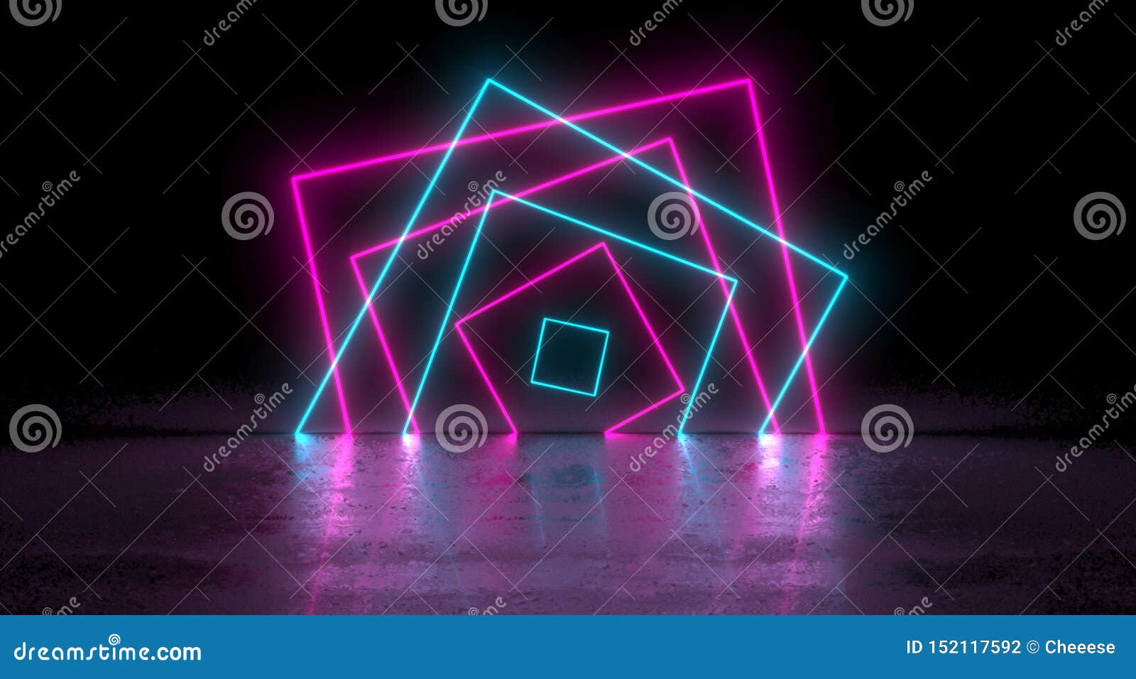 Sci-Fi Futuristic Chaotic Abstract Gradient Blue Pink Neon Glowing ...