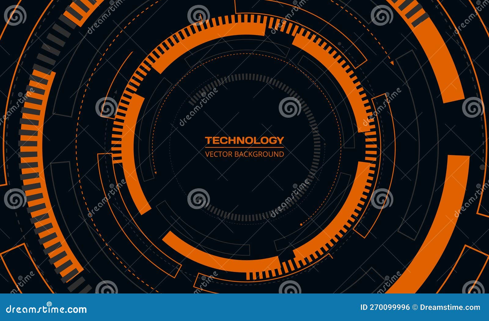 Sci-fi Futuristic Cyber HUD Circular Structure Elements Technology ...