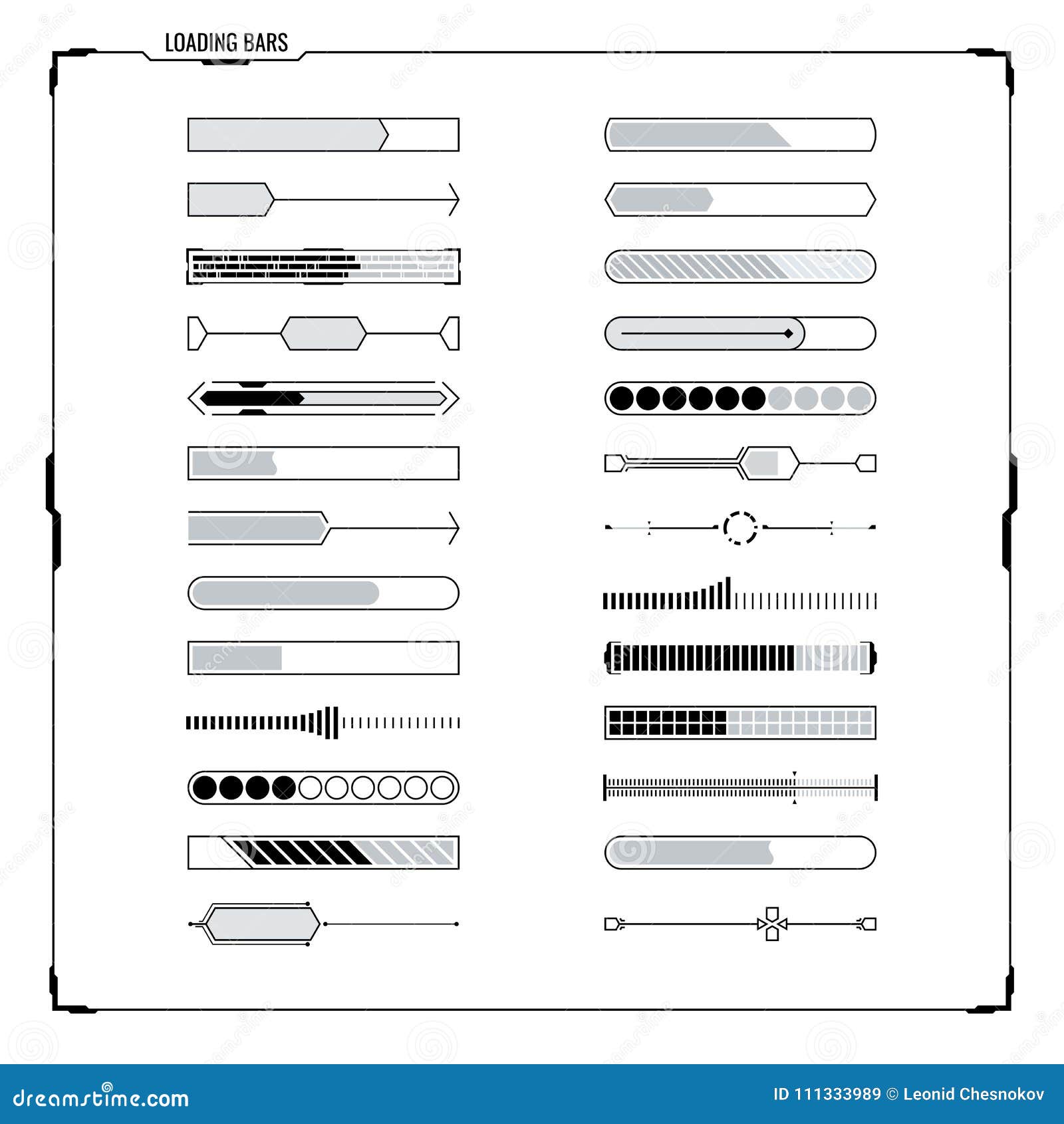 Sci fi loading bars png - tastelook