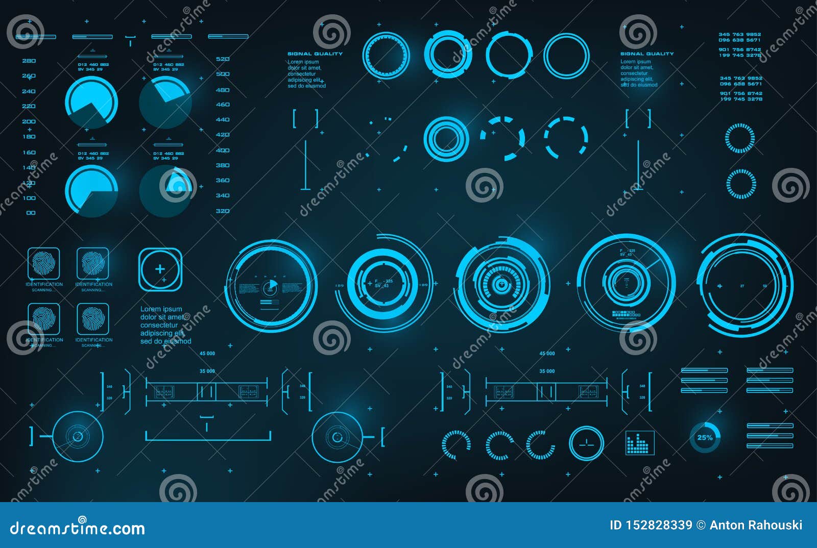 Sci-fi Futuristic Hud Dashboard Display Virtual Reality Technology ...