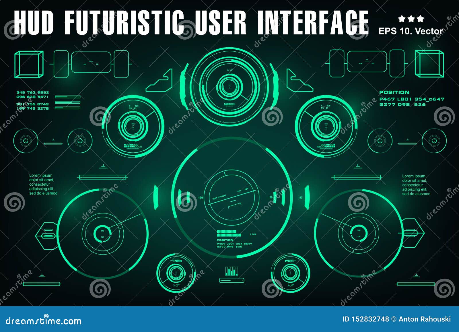 Sci-fi Futuristic Hud Dashboard Display Virtual Reality Technology ...