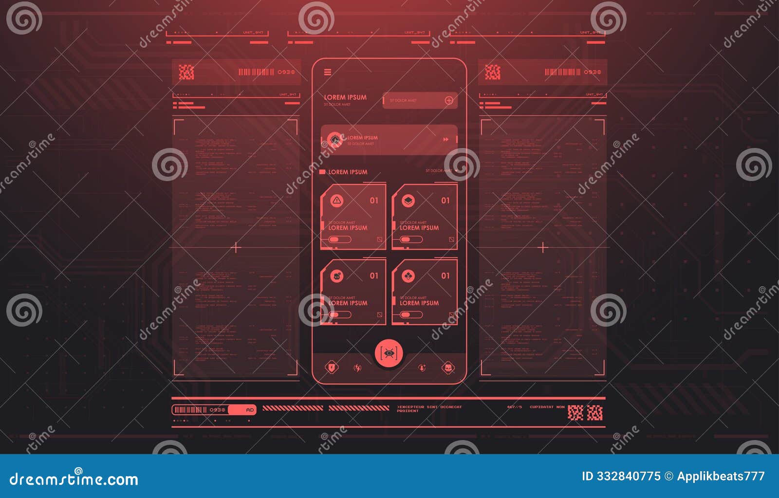 Sci-fi Futuristic Hud Dashboard Display Virtual Reality Technology ...