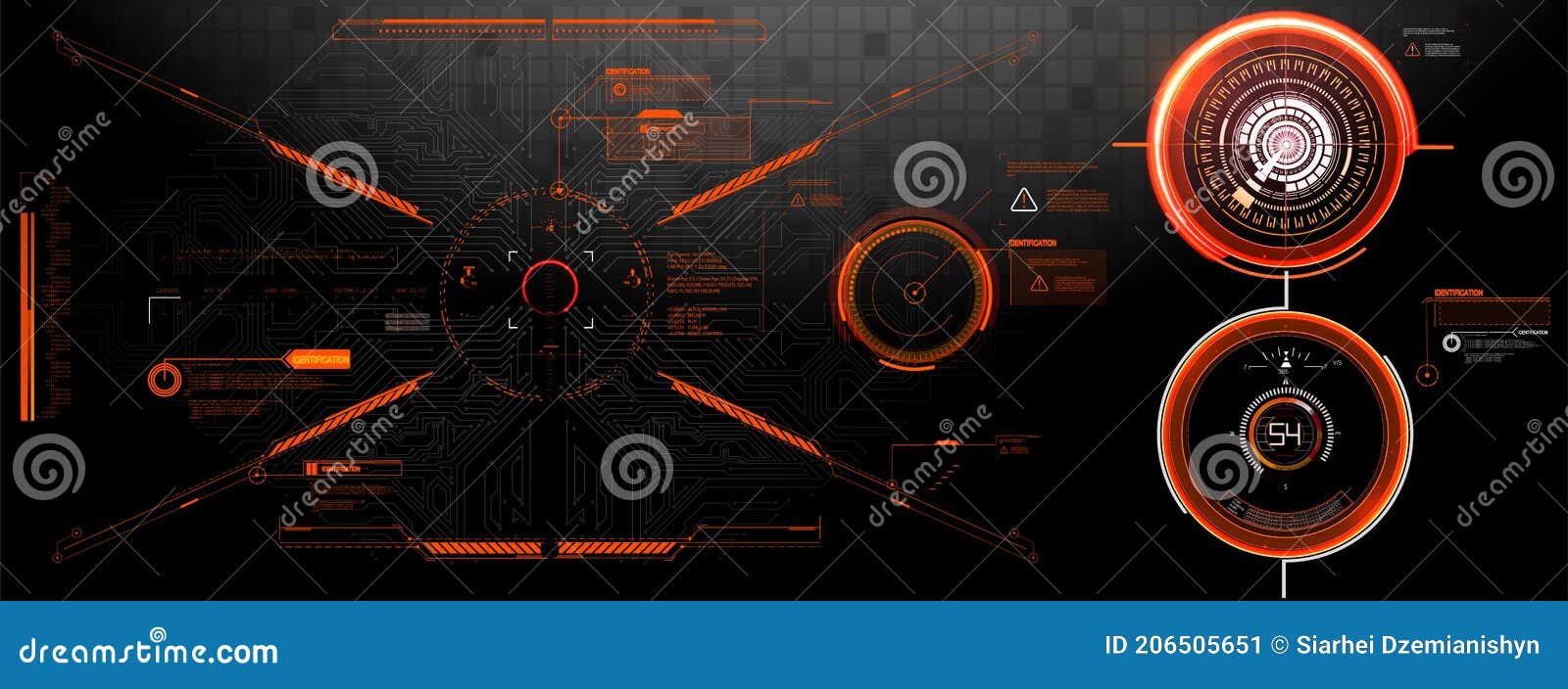 Sci-fi Futuristic Hud Dashboard Display Virtual Reality Technology ...