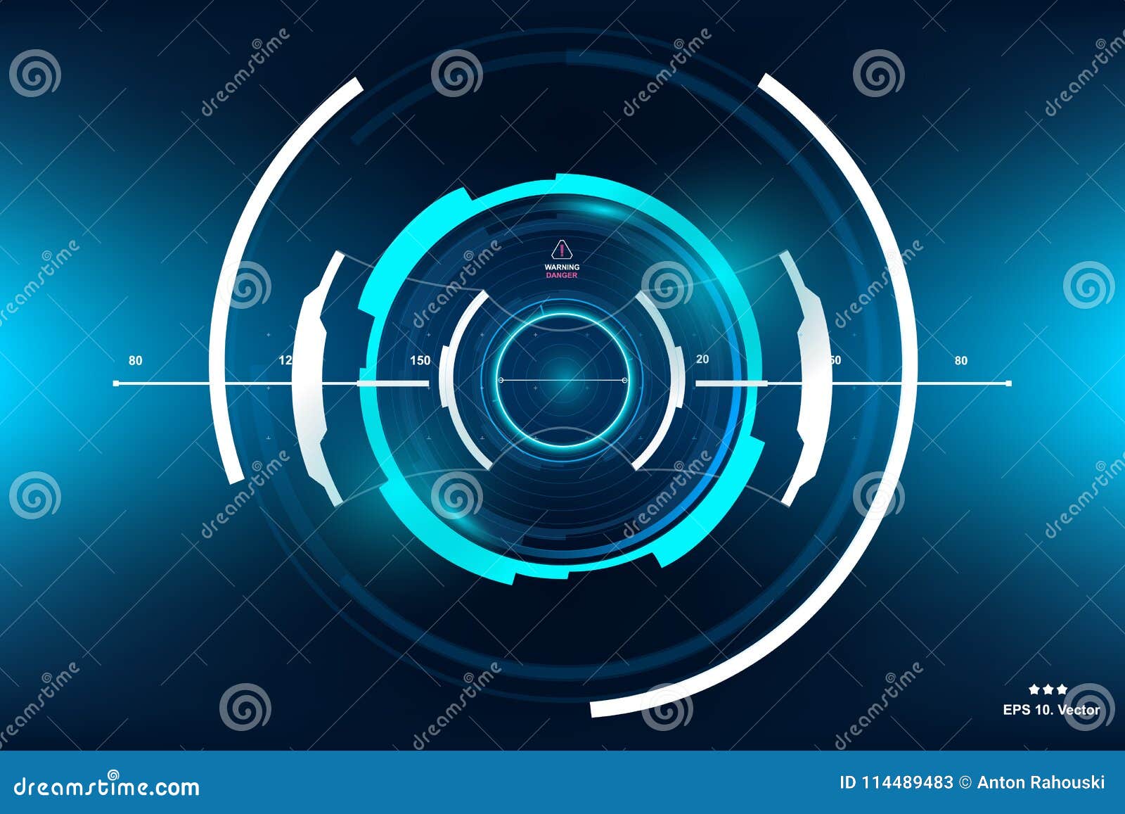 Sci-Fi Futuristic HUD Dashboard Display. Vitrual Reality Technology ...