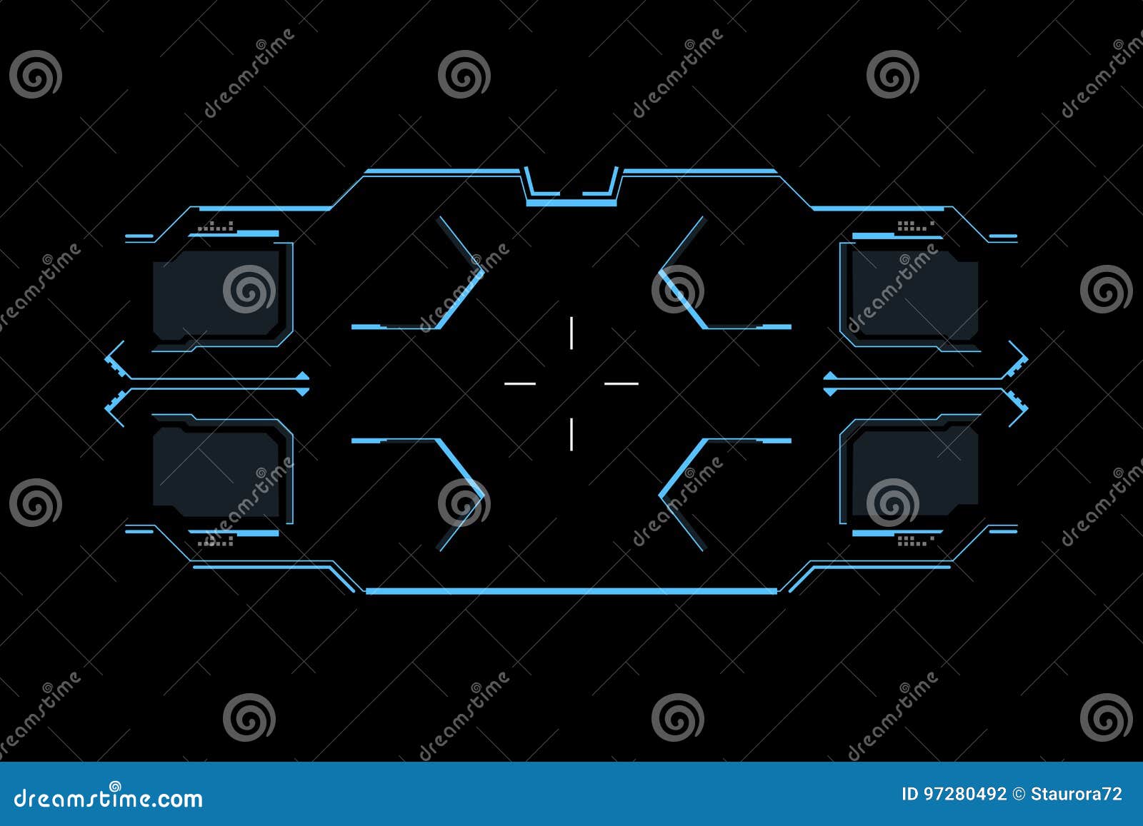 Sci Fi Futuristic Interface. HUD User Interface. Concept Design Gaming ...