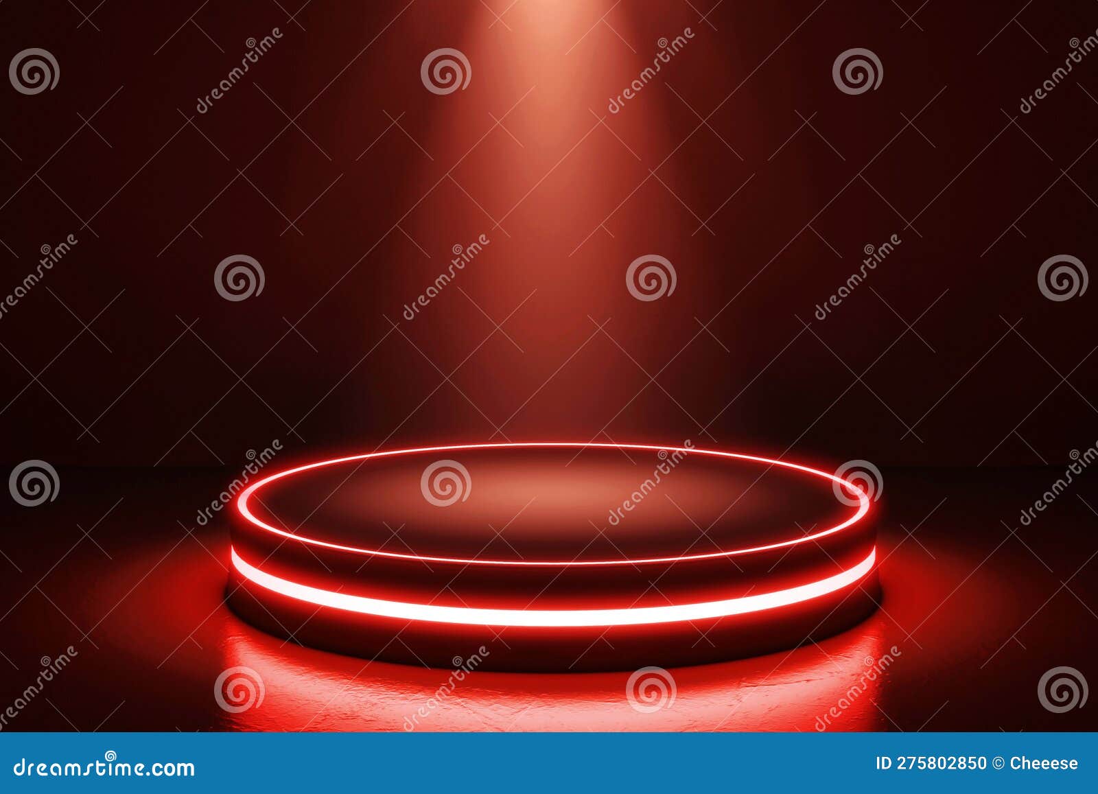 Sci Fi Futuristic Podium. Futuristic Stage Neon. 3D Rendering Stock ...