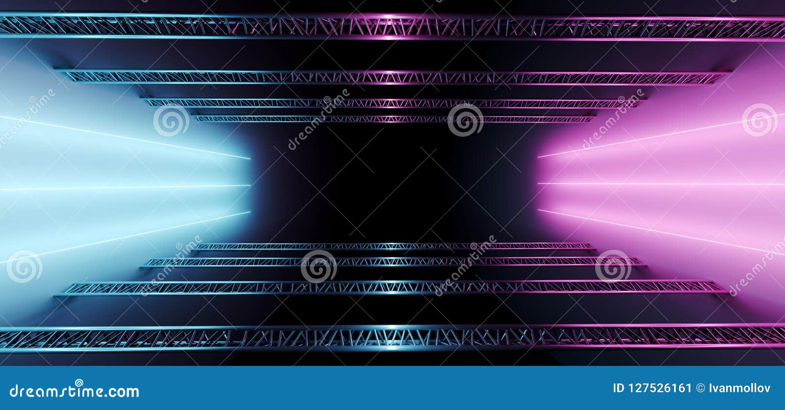Sci-Fi Futuristic Retro Modern Metal Stage Structures with Empty Stock ... Sci-Fi Futuristic Retro Modern Metal Stage Structures with Empty Stock ...