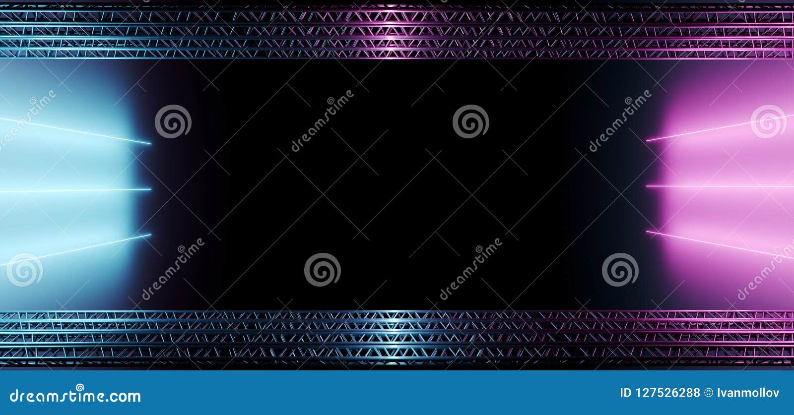 Sci-Fi Futuristic Retro Modern Metal Stage Structures with Empty Stock ... Sci-Fi Futuristic Retro Modern Metal Stage Structures with Empty Stock ...