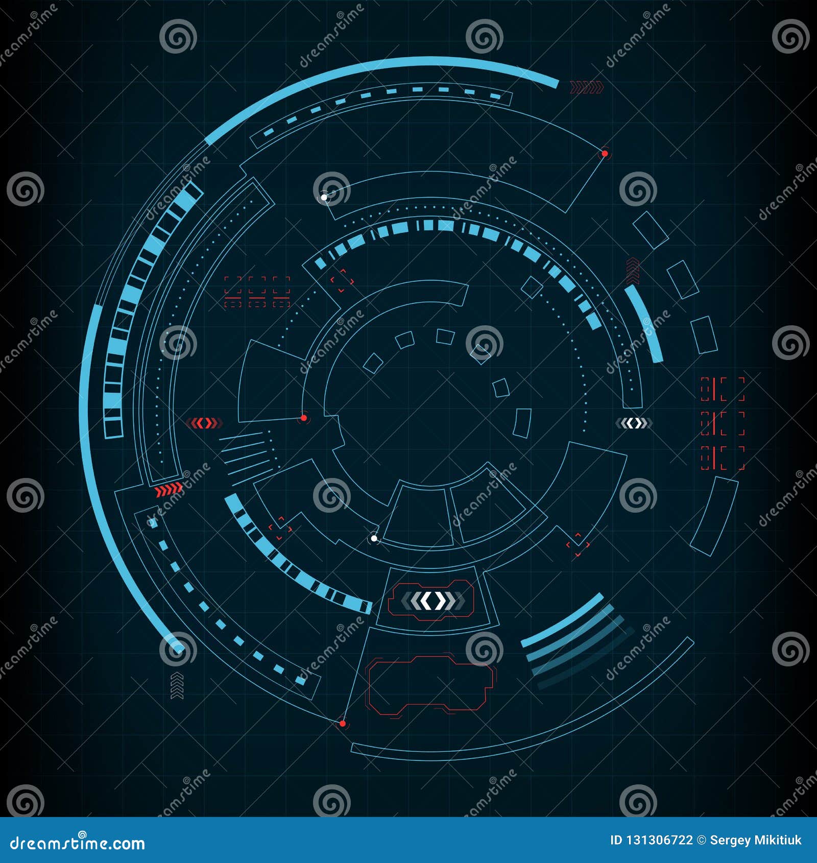 Sci Fi Futuristic User Interface Stock Vector - Illustration of input ...