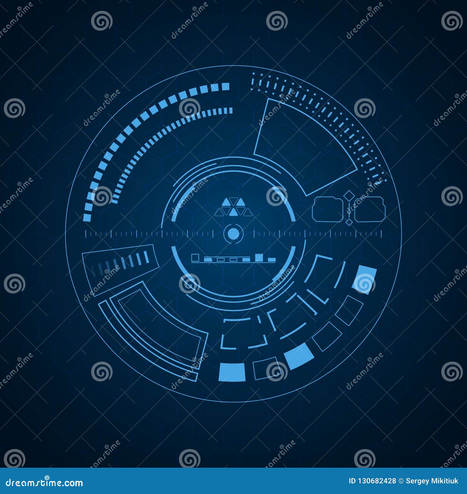 Sci Fi Futuristic User Interface. Digital HUD Stock Vector ...