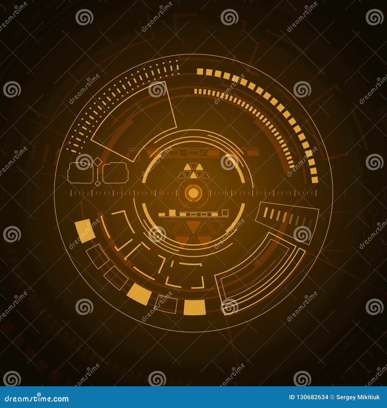 Sci Fi Futuristic User Interface. Digital HUD Stock Vector ...
