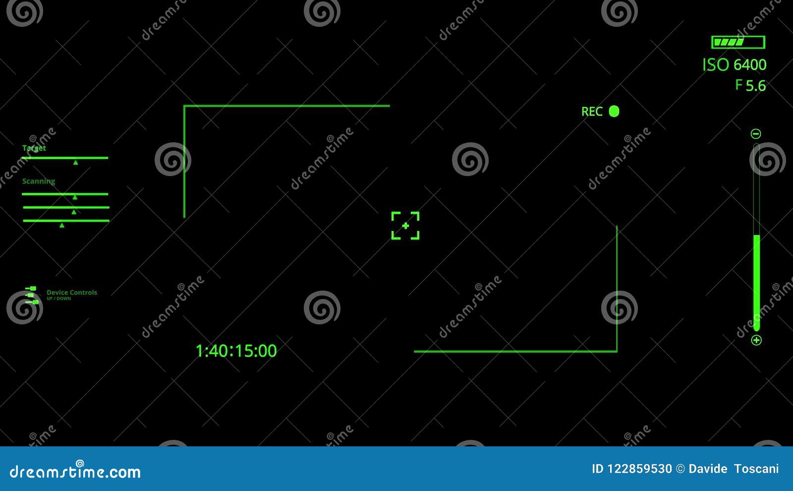 Green HUD Camera Interface Motion Graphic Element V1 Stock Footage ...