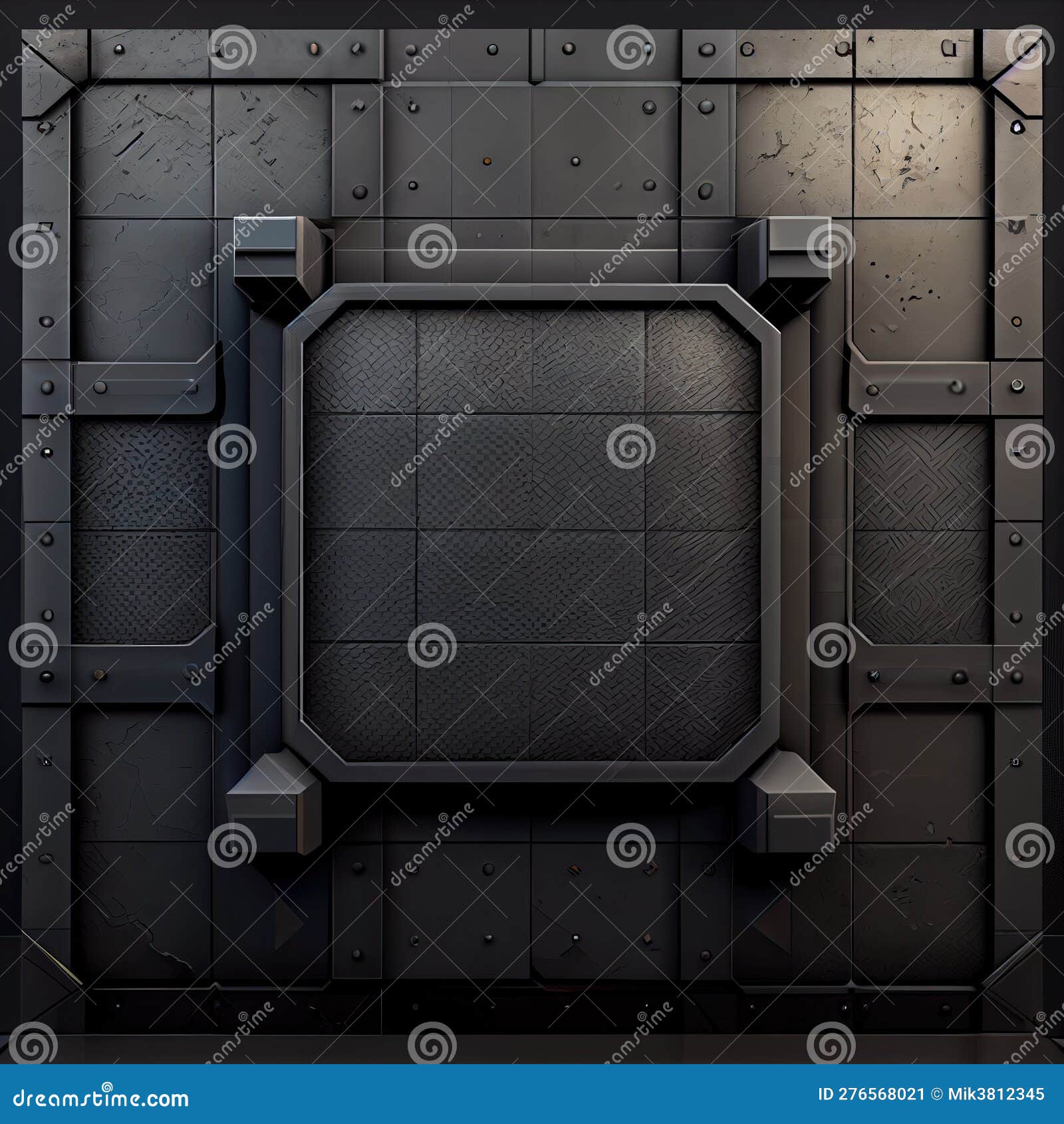 Sci-fi heavy door. stock illustration. Illustration of portal - 276568021