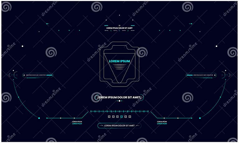 Sci Fi HUD Interface Templet Design Stock Vector - Illustration of ...