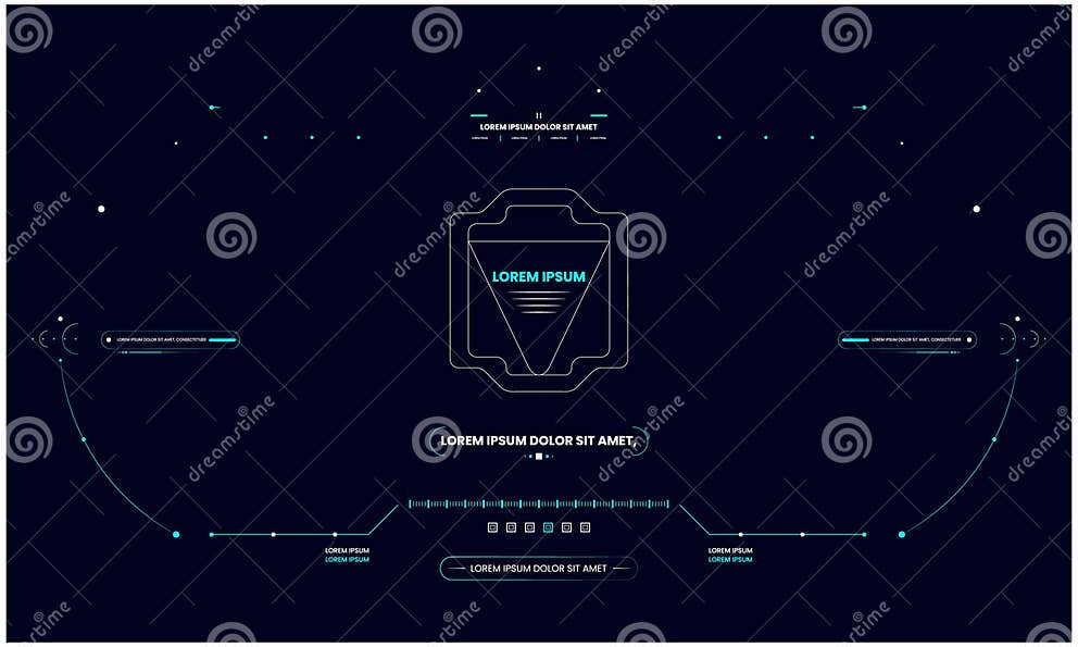 Sci Fi HUD Interface Templet Design Stock Vector - Illustration of ...