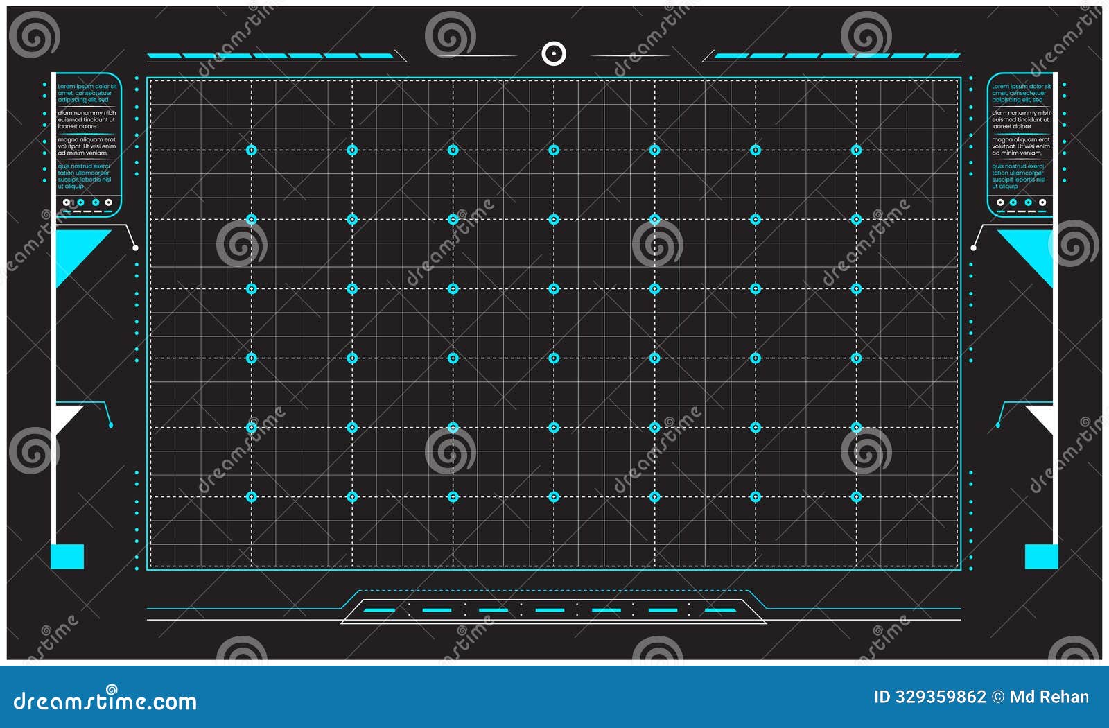 Sci Fi HUD Interface Templet Design Stock Vector - Illustration of ...