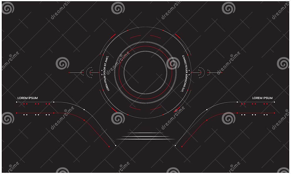 Sci Fi HUD Interface Templet Design Stock Vector - Illustration of ...