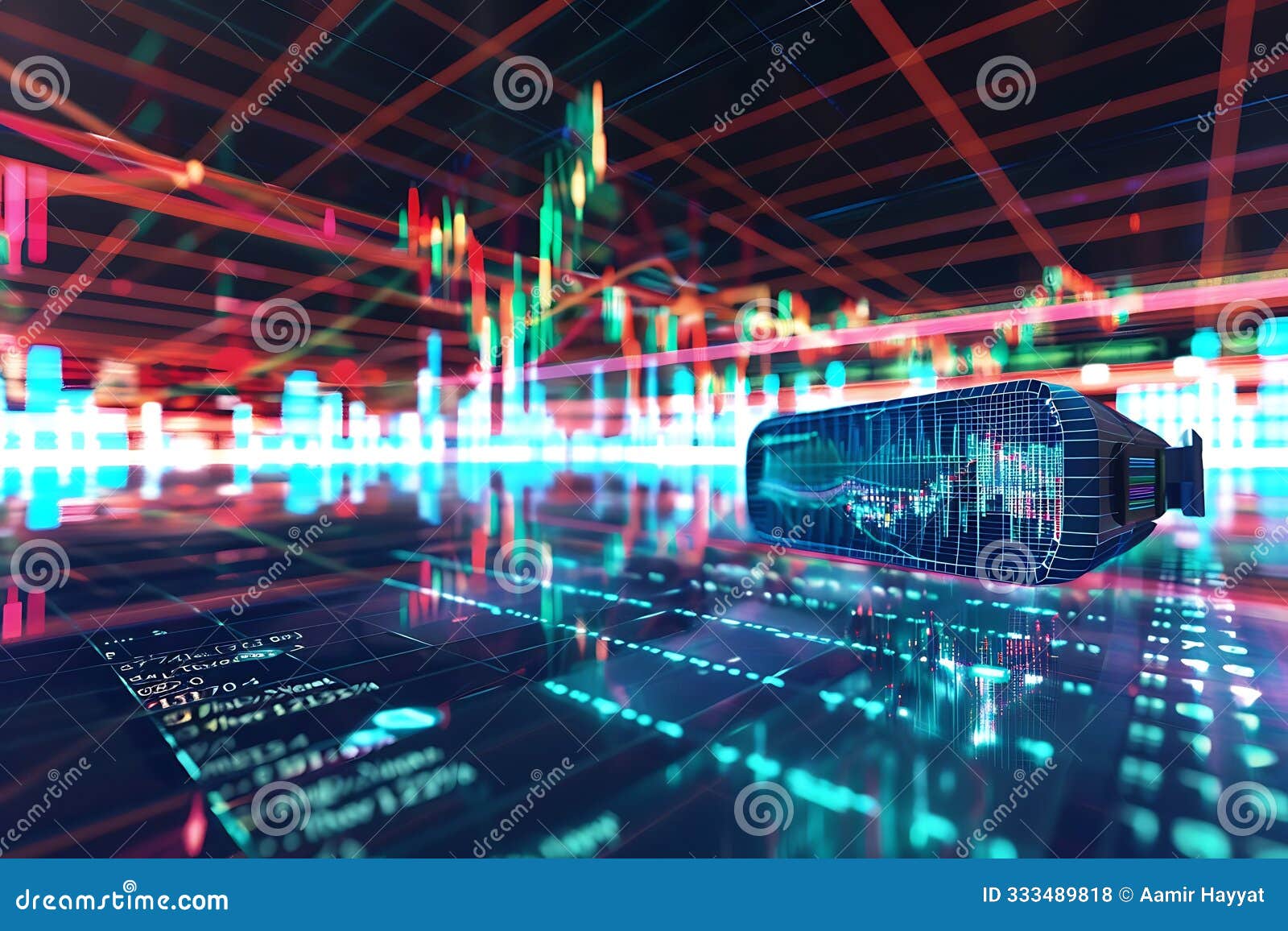Sci-Fi Inspired Visualization with Futuristic Technology Stock Illustration - Illustration of ...