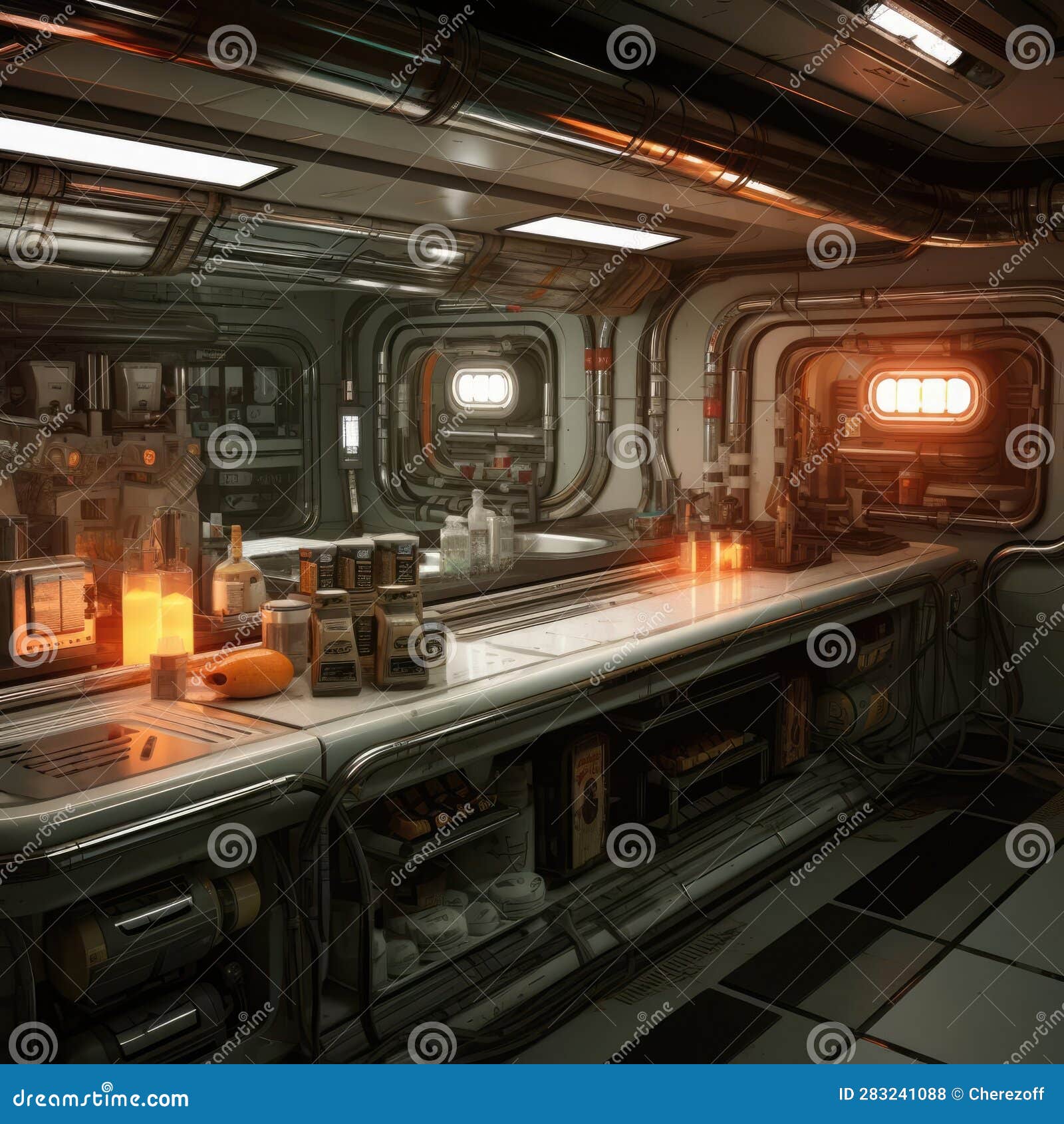 Spaceship Cockpit Concept Art