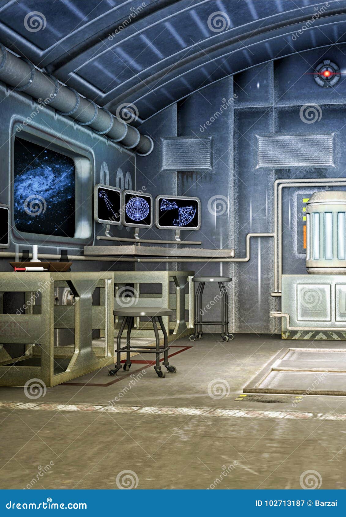 Sci-Fi Lab stock illustration. Illustration of design - 102713187
