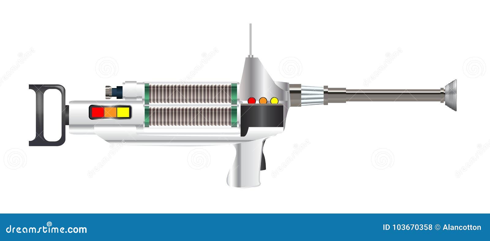 Sci-Fi Laser Rifle stock vector. Illustration of graphic - 103670358
