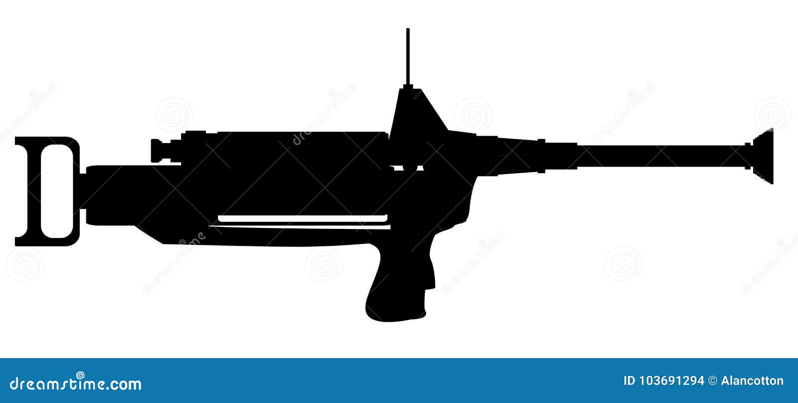 Sci-Fi Laser Rifle Vector Illustration | CartoonDealer.com #103670358